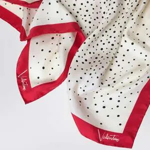 Valentino Garavani Little Stars Starry Silk Scarf - White