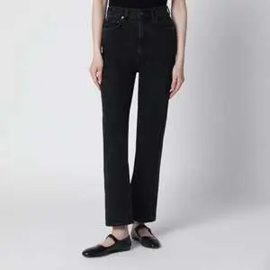 ANINE BING Jane High-rise Slim Jeans In Vintage Denim - Black
