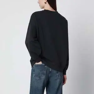 ANINE BING Miles Collegiate Cotton Sweatshirt - Black