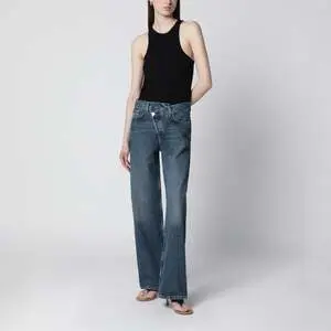 AGOLDE Arc Criss Cross Jeans In Dark Indigo Denim