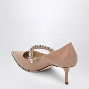 JIMMY CHOO Bing Crystal-strap Patent Leather Pumps - Pink