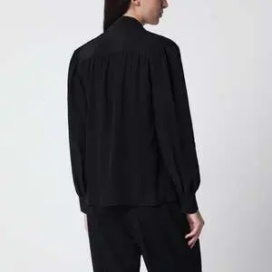 Chloé Silk Blouse With Lavallière Neck Tie And Lace Details