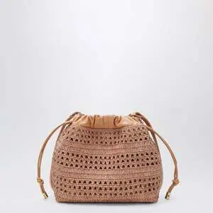 Chloé Mini Summer Banana Drawstring Raffia Bag