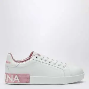 Dolce & Gabbana Portofino Leather Sneakers - White