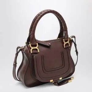 Chloé Small Marcie Handbag In Leather - Brown