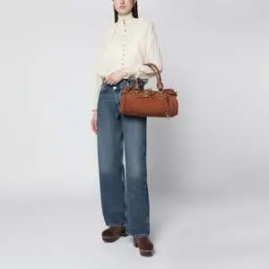 Chloé Paddington Suede Calfskin Bag - Brown