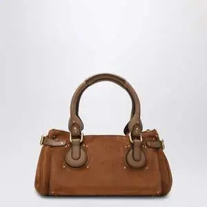 Chloé Paddington Suede Calfskin Bag - Brown