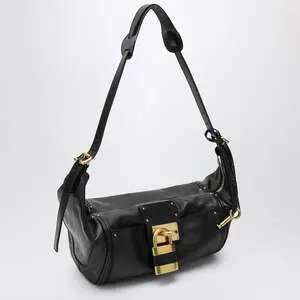 Chloé Paddington Grained Leather Crossbody Bag With Studs And Padlock Detail