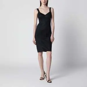 Dolce & Gabbana Lace Detail Sheath Dress - Black