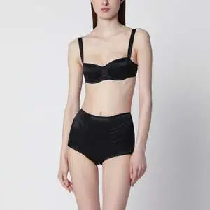 Dolce & Gabbana Balconette Bra In Stretch Silk Satin - Black