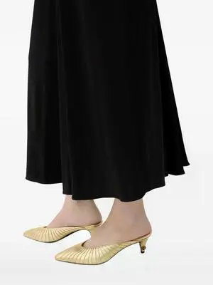 Versace Metallic Nappa Mules 55 Mm