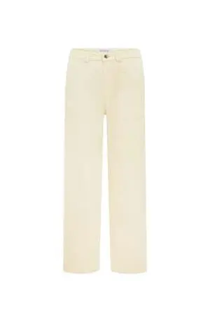 ROWIE Gio Creme Straight Leg Jeans - Cream