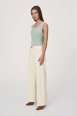 ROWIE Gio Creme Straight Leg Jeans