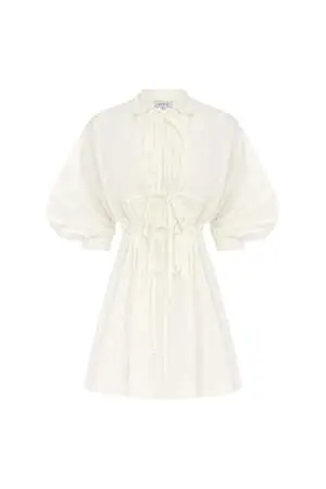 ROWIE Eden Organic Mini Dress - Creme