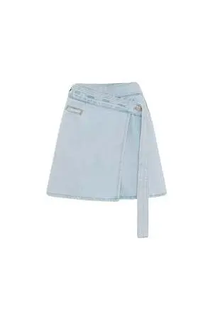 ROWIE Melissa Denim Mini Wrap Skirt