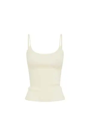 ROWIE Ruby Rib Knit Singlet - Bone