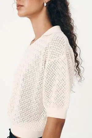 ROWIE Loretta Pointelle Knit Top
