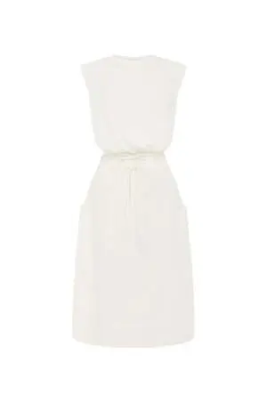 ROWIE Jessica Organic Midi Dress - Tonal Bone