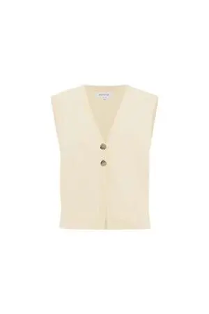 ROWIE Goldie Knit Vest - Creme