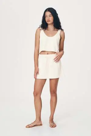 ROWIE Alma Knit Mini Skirt - Bone