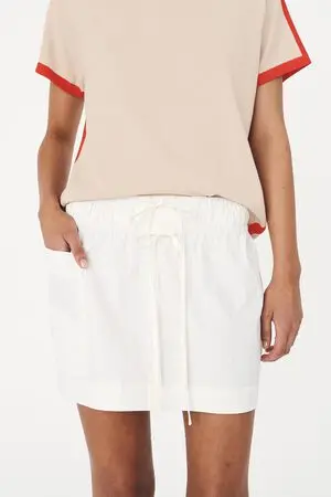 ROWIE Jessica Cargo Mini Skirt - Bone
