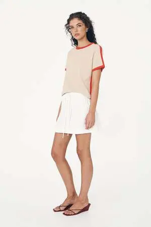 ROWIE Jessica Cargo Mini Skirt - Bone