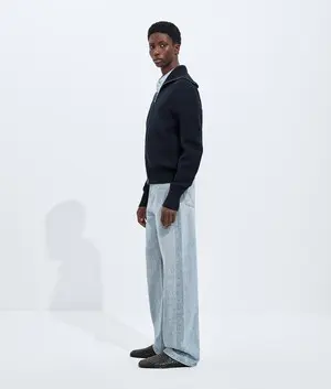 Bottega Veneta Sky Bleached Wide Leg Jeans