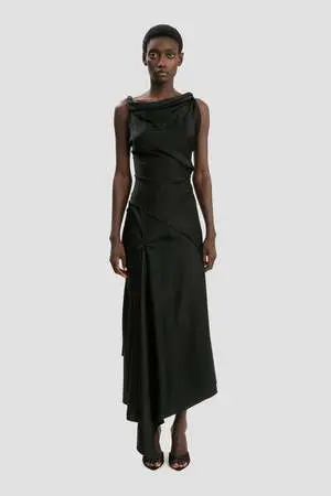 Victoria Beckham Posy Midi Dress - Black