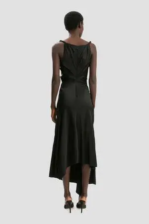 Victoria Beckham Posy Midi Dress - Black