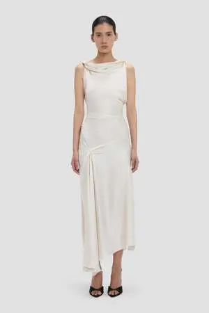 Victoria Beckham Posy Midi Dress - Ivory