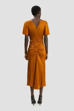 Victoria Beckham Bela Midi Skirt - Bronze