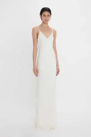 Victoria Beckham Lace Cami Maxi Dress - Ivory