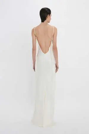 Victoria Beckham Lace Cami Maxi Dress - Ivory