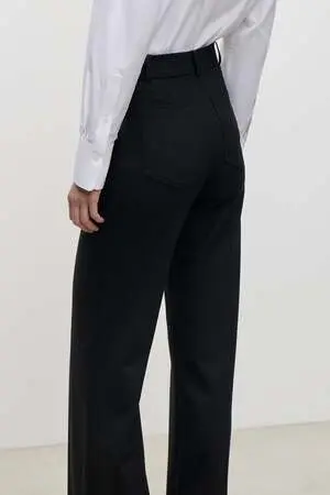 Victoria Beckham Alina Check Trousers - Black