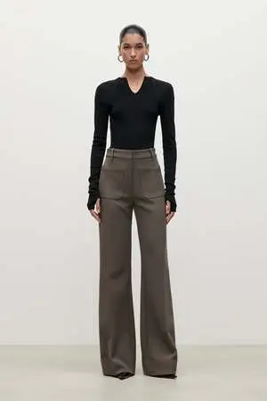 Victoria Beckham Alina Trousers - Khaki