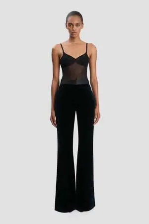Victoria Beckham Alina Trouser - Midnight Velvet