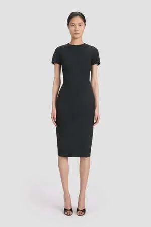 Victoria Beckham Victoria Beckham Claude Midi Dress Black