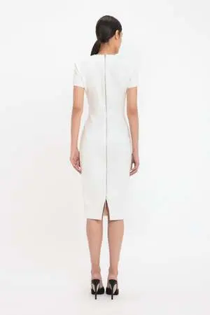 Victoria Beckham Claude Midi Dress - Ivory