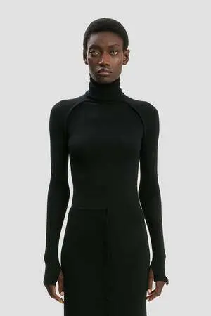 Victoria Beckham High Neck Jumper - Black
