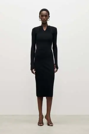 Victoria Beckham V-neck Crepe De Chine Blouse - Black