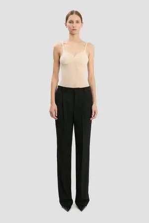 Victoria Beckham Tailored Straight Leg Trouser - Black