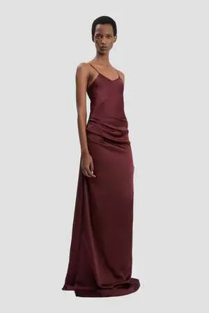 Victoria Beckham Cami Floor-length Dress - Cinnabar Red