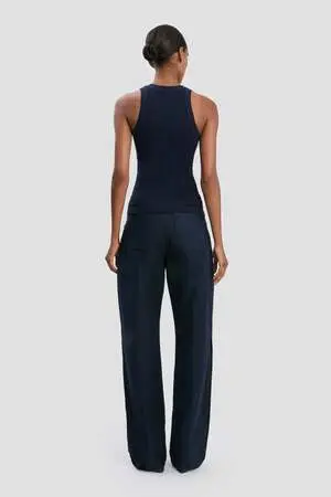 Victoria Beckham Rib Tank - Navy