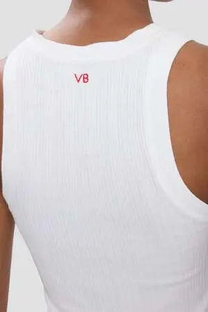 Victoria Beckham Ribbed Racer-back Tank