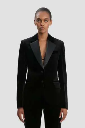 Victoria Beckham Tailored Jacket - Black Velvet