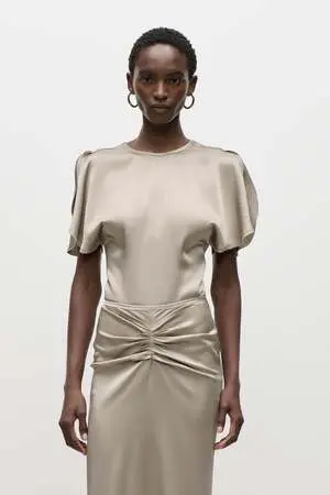 Victoria Beckham Bela Top - Light Grey