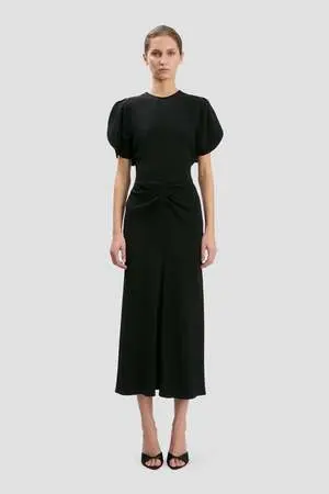 Victoria Beckham Victoria Beckham Bela Midi Dress Black