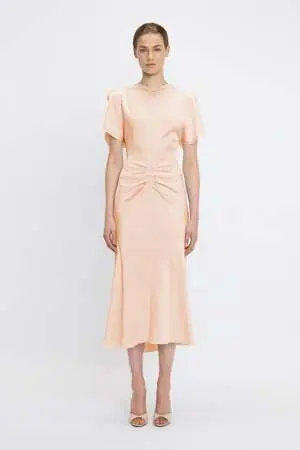 Victoria Beckham Victoria Beckham Bela Midi Dress Blossom