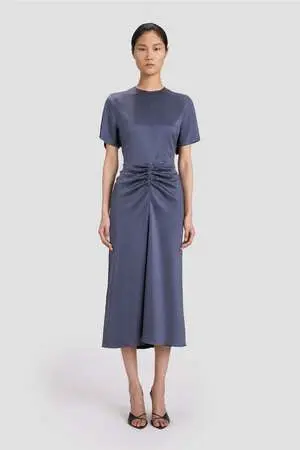 Victoria Beckham Victoria Beckham Bela Midi Dress Eclipse