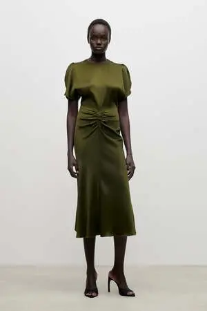 Victoria Beckham Bela Midi Dress - Green